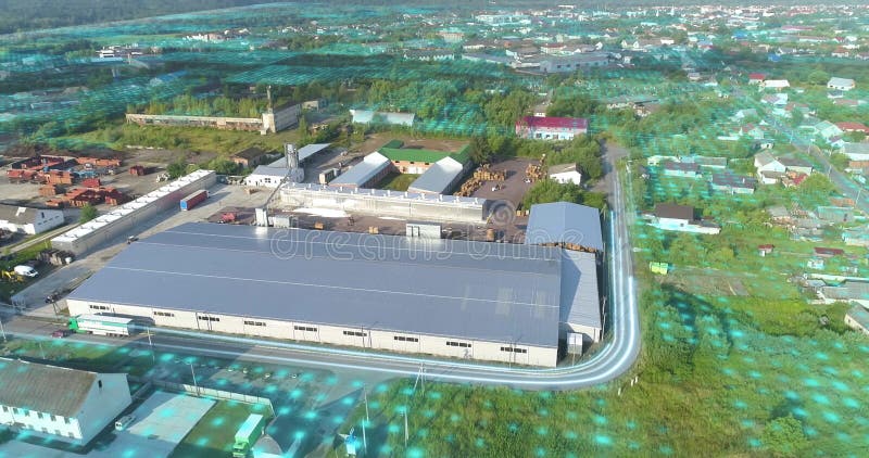 Smart Factory Concept. Visualization of Smart Industry. Concept of a ...