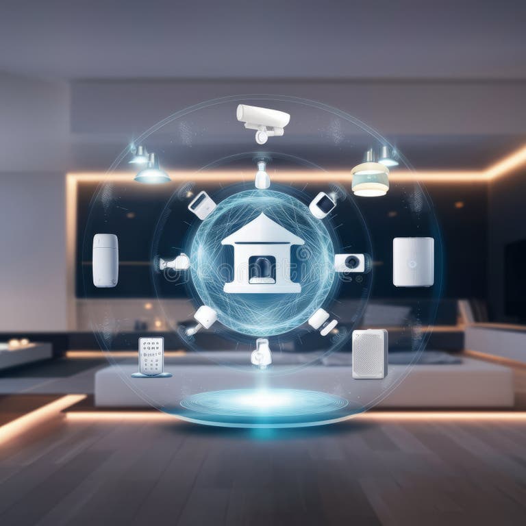 Visualization of Smart Home Technology and Connected Devices Stock ...