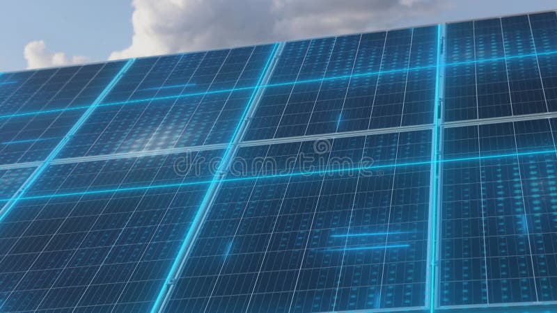 Visualization of Solar Electricity Production. Solar Power Plant ...