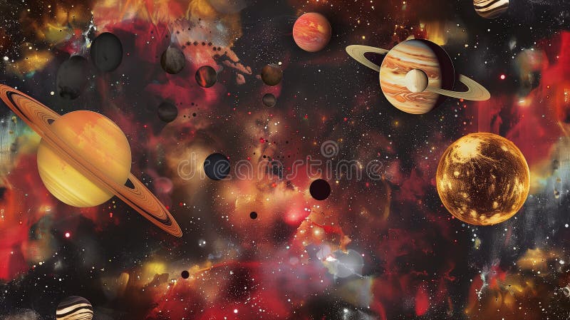 Visualization of the Solar System in an Antique Engraving Style Using ...