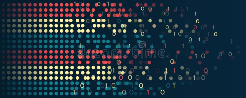 Visualization Sorting Data, Abstract Flow of Information As Circles and ...