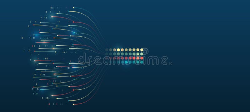 Visualization Of Sorting Data Abstract Processing Of Information Flow Vector Database