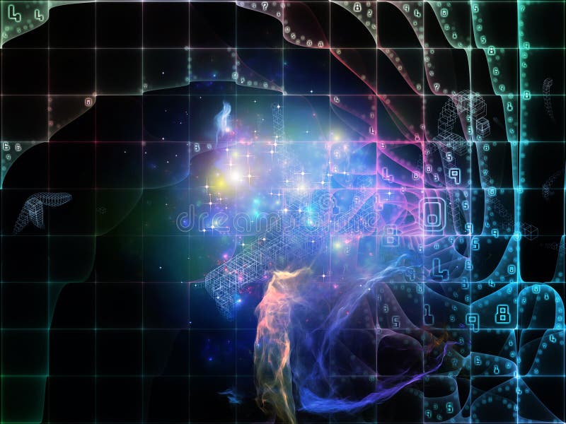 Visualization of Space Geometry Stock Illustration - Illustration of ...