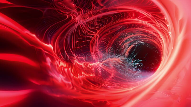 A Visualization of the Spacetime Fabric Being Distorted and Stretched by the Intense Gravity of ...