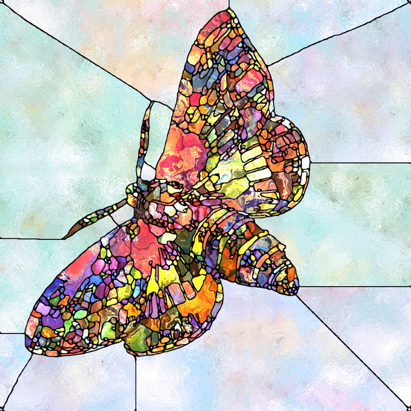 Visualization of Stained Glass Stock Illustration - Illustration of ...