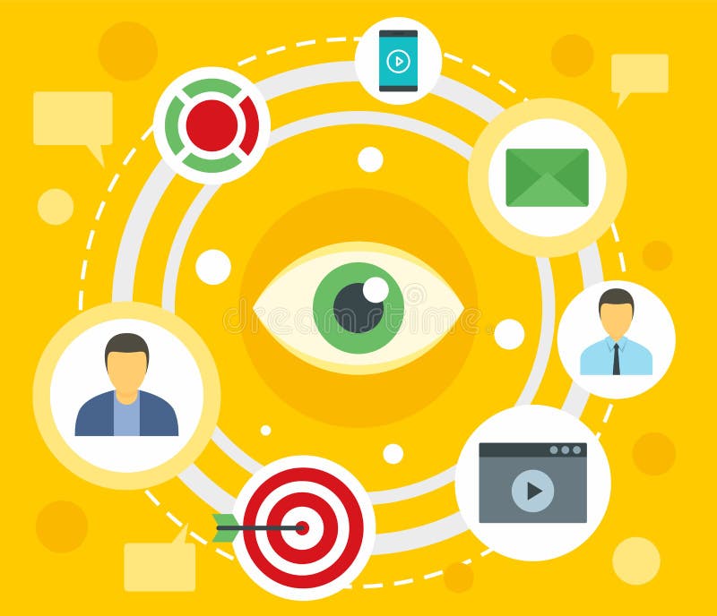 Visualization Strategy Concept Background, Flat Style Stock Vector ...