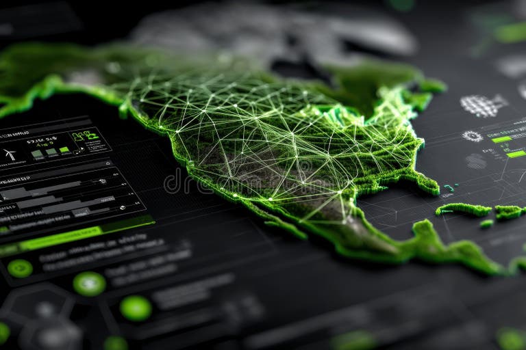 Visualization of Technological Connectivity Over a Detailed Geographic ...