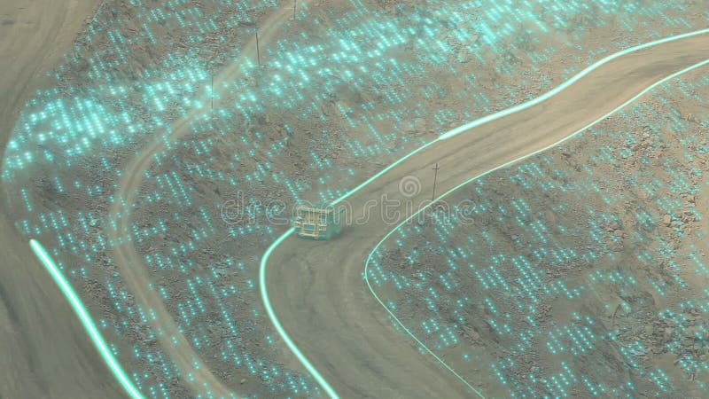 Iron Ore Mining. Visualization of a Modern Quarry. a Mining Dump Truck ...