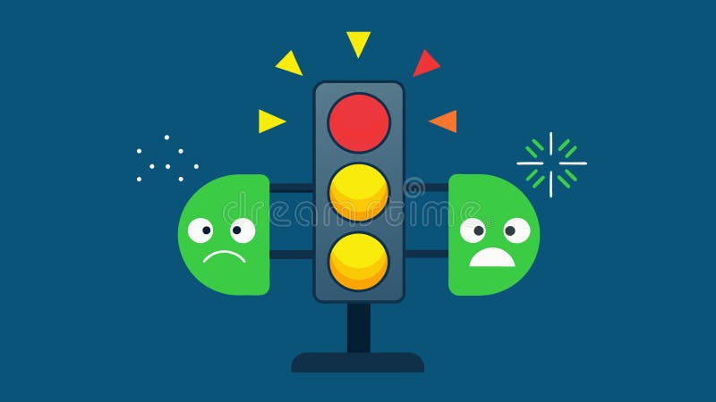 A Visualization of a Traffic Light with the Colors Representing ...