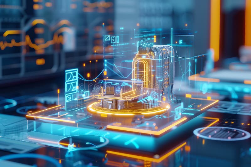 Visualization of Urban Planning Architecture Cityscape Model Digital ...