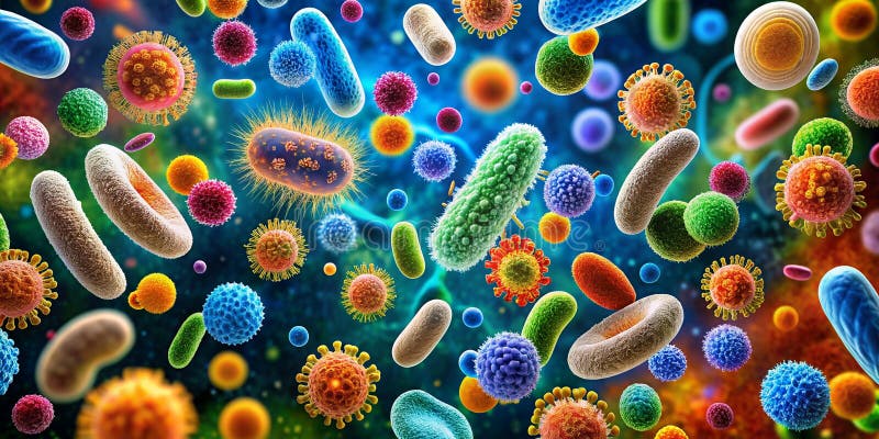 Visualization of Various Colored Bacteria Bacterial Colony Microbes ...