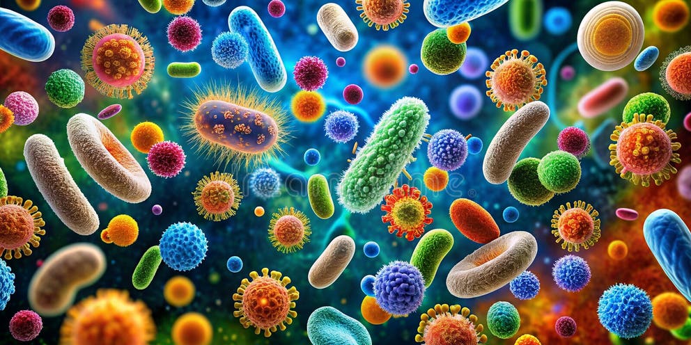 Visualization of Various Colored Bacteria Bacterial Colony Microbes ...