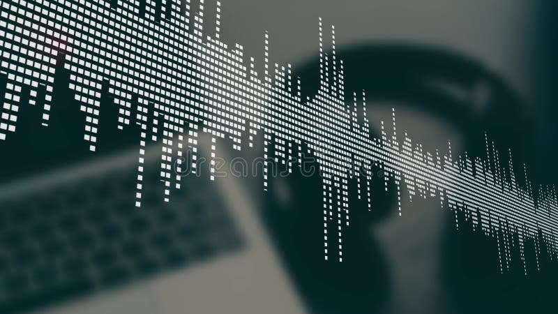 Visualization of Voice Record, Artificial Intelligence. Music Equalizer ...