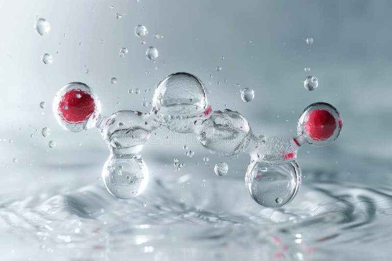 Water Molecule Structural Illustration Stock Illustration ...