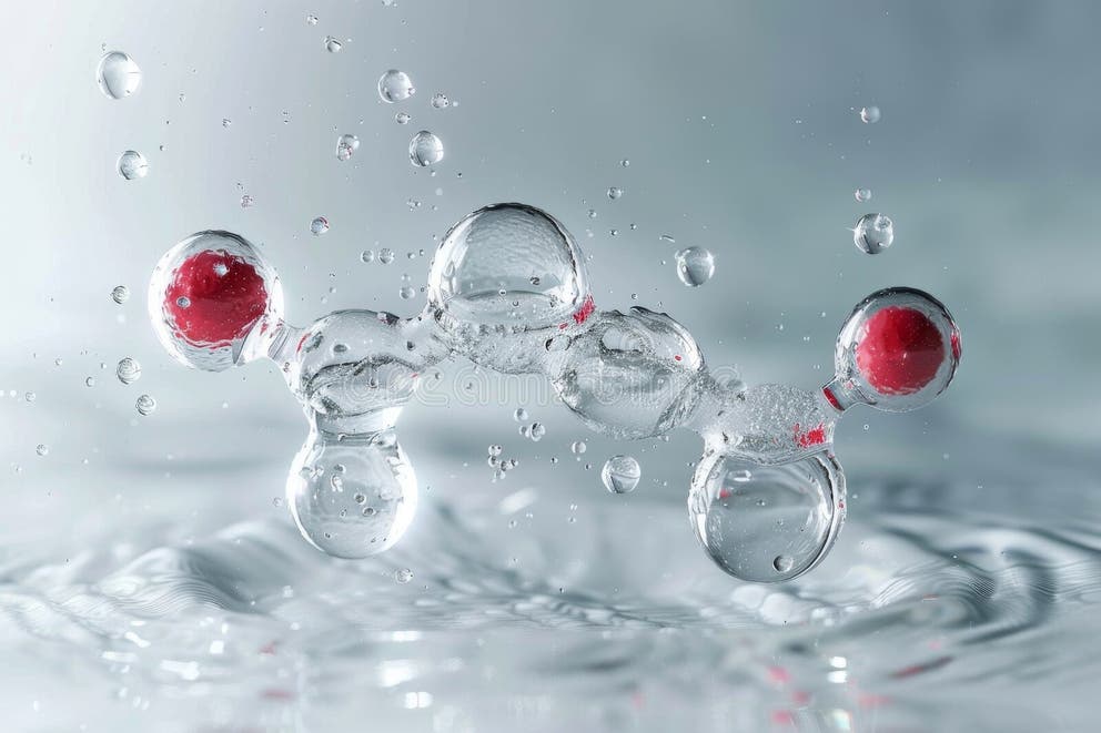 Water Molecule Structural Illustration Stock Illustration ...