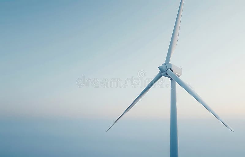 A Visualization of a Wind Turbines Propeller in Motion Set Against a ...