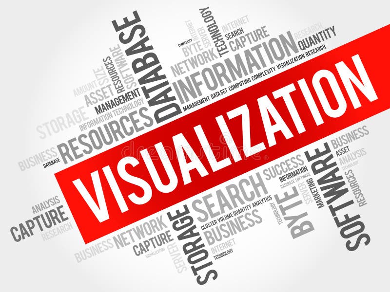 Visualization Word Cloud Collage Stock Illustration - Illustration of ...