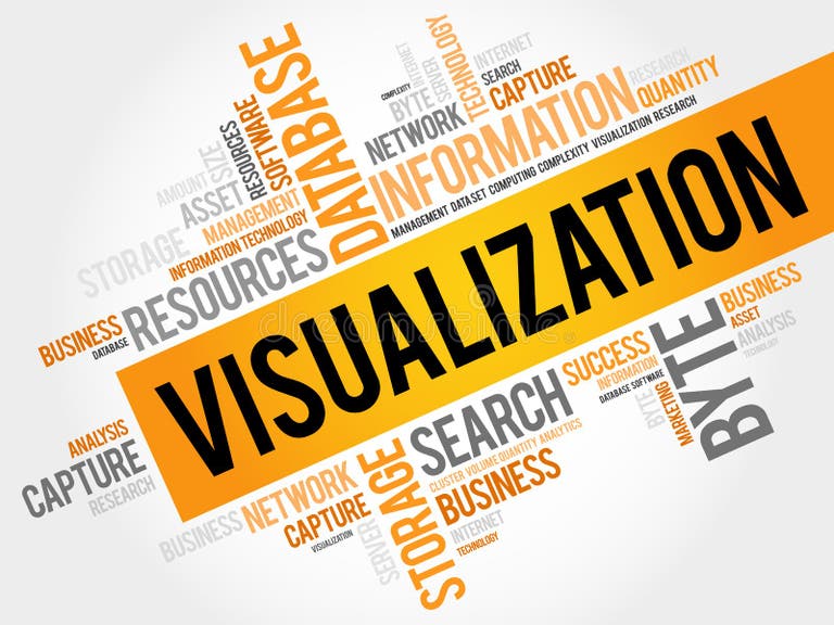 Visualization word cloud stock illustration. Illustration of ...