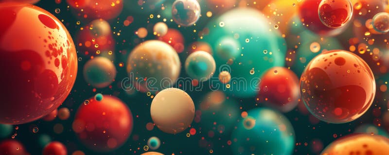 Colorful Abstract Background with Large and Small Spherical Shapes ...