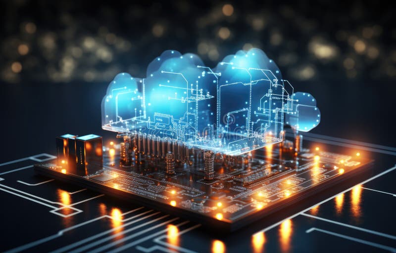 Visualize an Advanced Cloud Computing Network with a Luminous Ethereal ...