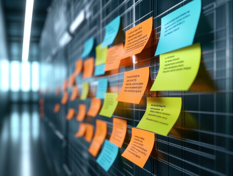 Visualize Agile Project Management Concept with Digital Task Boards and ...