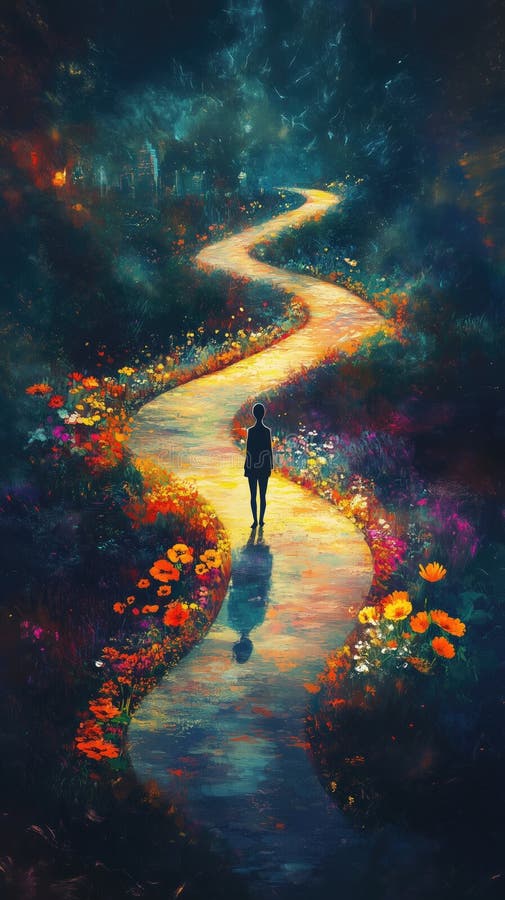 Life Choices Abstract Decision-Making Crossroads Multiple Pathways ...