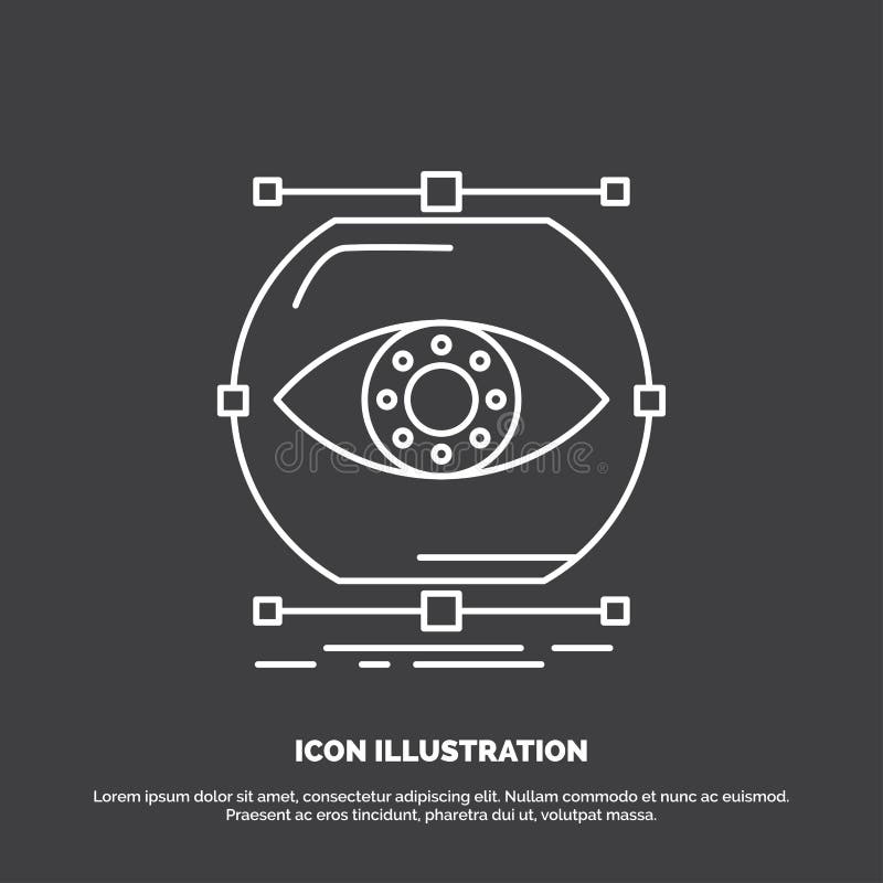 Visualize Conception Monitoring Monitoring Vision Icon Line Vector Symbol For Ui And Ux