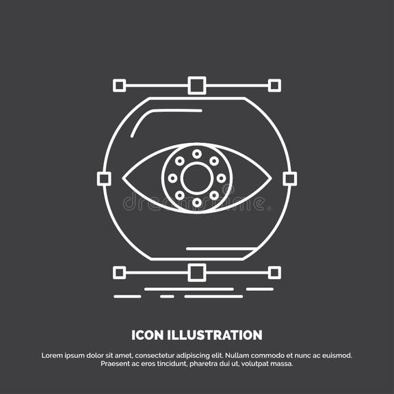 Visualize, Conception, Monitoring, Monitoring, Vision Icon. Line Vector Symbol for UI and UX ...