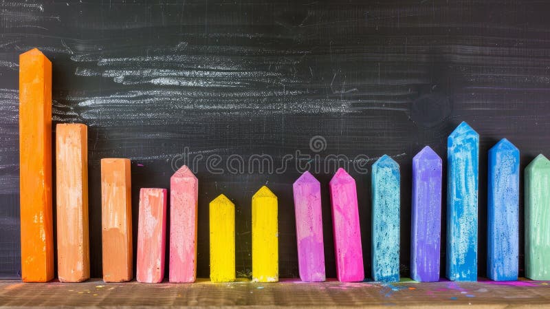 Visualize Data with a Vibrant Chalkdrawn Bar Chart, Ai Generated Stock ...