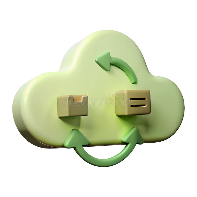 Cloud Computing Data Storage and Transfer Concept with Abstract Green ...