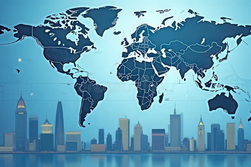 Global City Growth stock illustration. Illustration of growth - 360468289