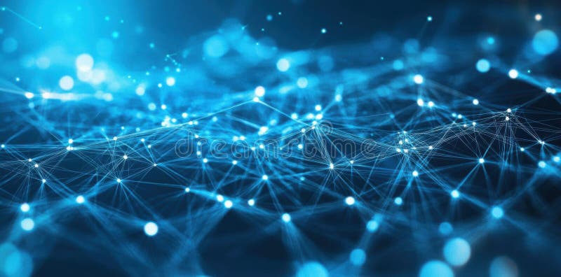 Visualize Global Connectivity, Nodes Connect with Dotted Lines in Blue ...