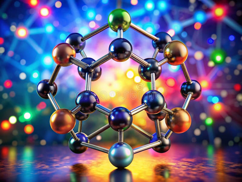 Detailed 3D Molecular Structure of Carbon Tetrafluoride CF4 a Visual ...