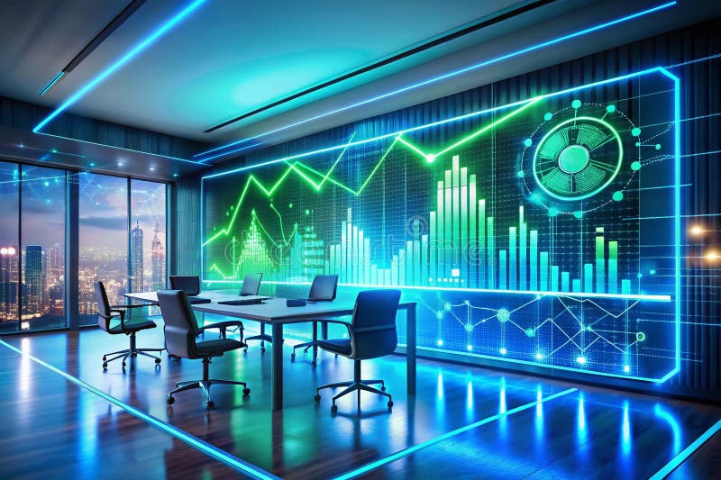 Visualize Marketing Success Interactive Holographic Analytics Dashboard ...