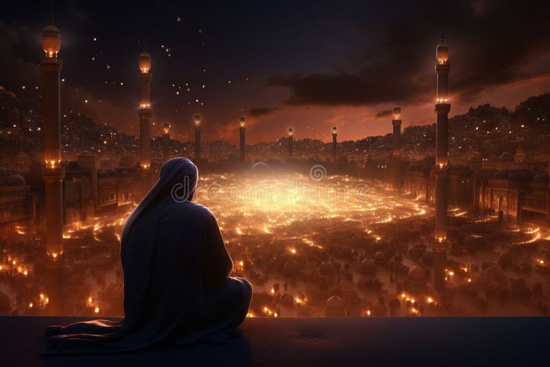 Visualize the Moments of Prayer and Reflection Stock Illustration ...