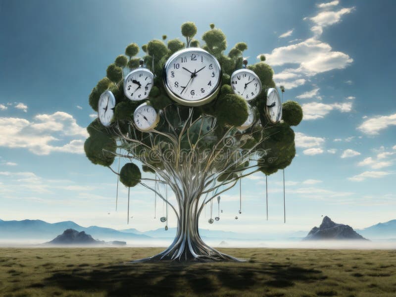 Visualize an Otherworldly Landscape Where Clocks Grow Like Trees, Their ...