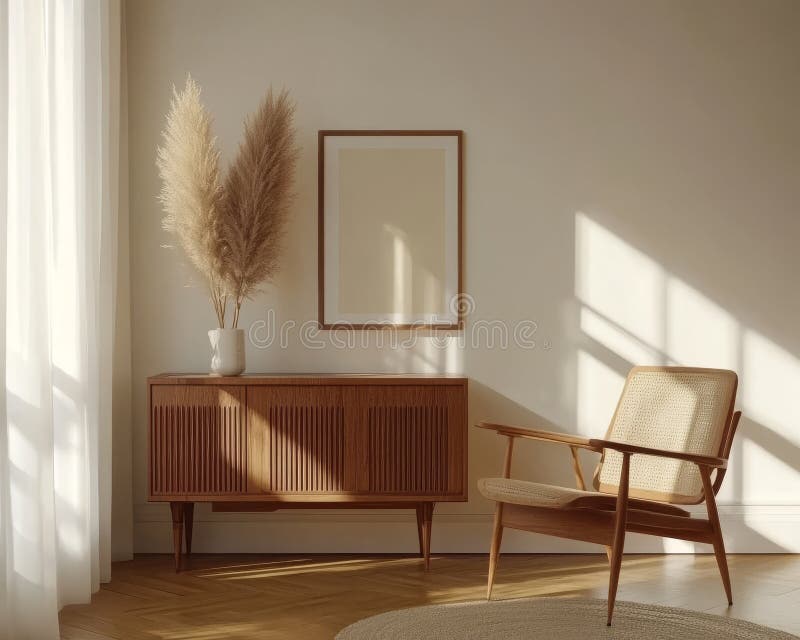 Visualize a Poster Frame Mock-up in a Modern Living Room Interior ...