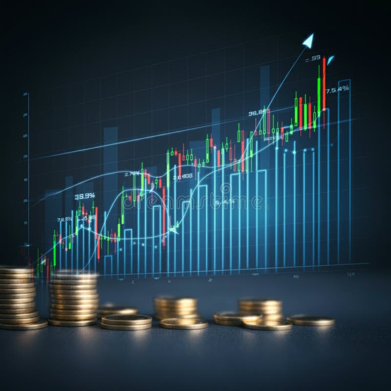 AIGenerated Success Charts & Growth Visuals for Business Designs Stock ...