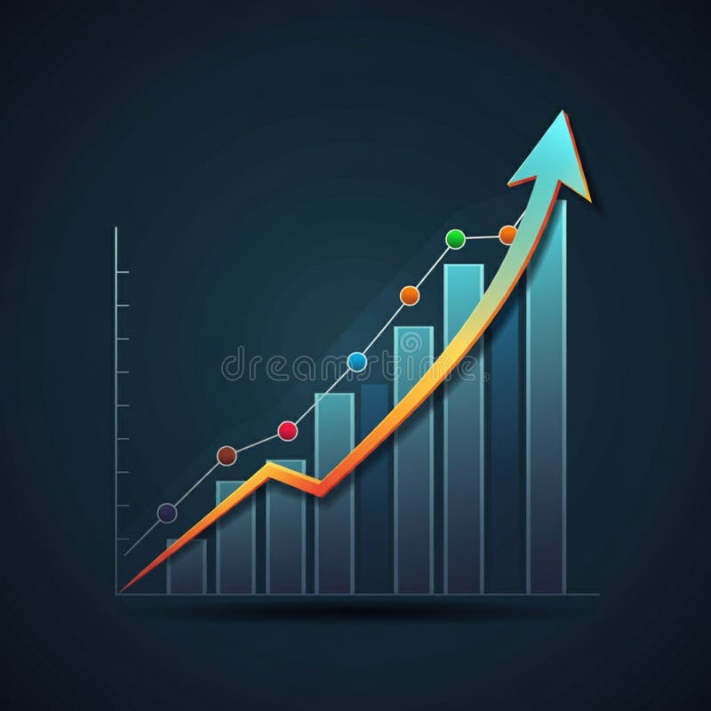 AIGenerated Success Charts & Growth Visuals for Business Designs Stock ...