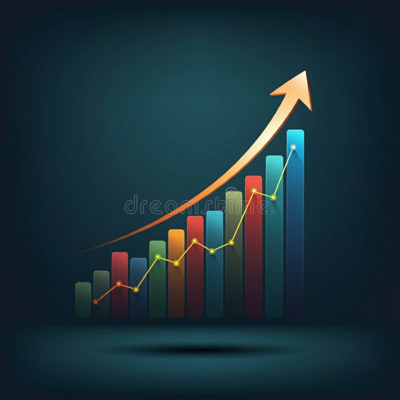 AIGenerated Success Charts & Growth Visuals for Business Designs Stock ...