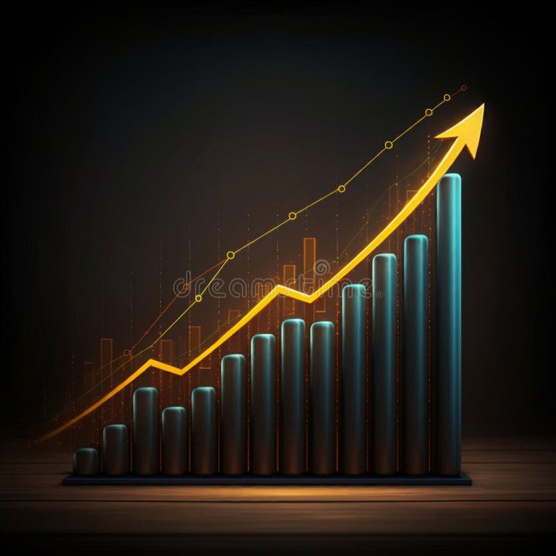 AIGenerated Success Charts & Growth Visuals for Business Designs Stock ...