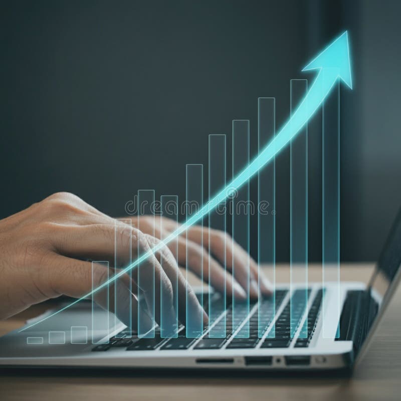 AIGenerated Success Charts & Growth Visuals for Business Designs Stock ...