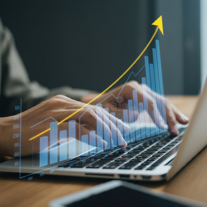 AIGenerated Success Charts & Growth Visuals for Business Designs Stock ...