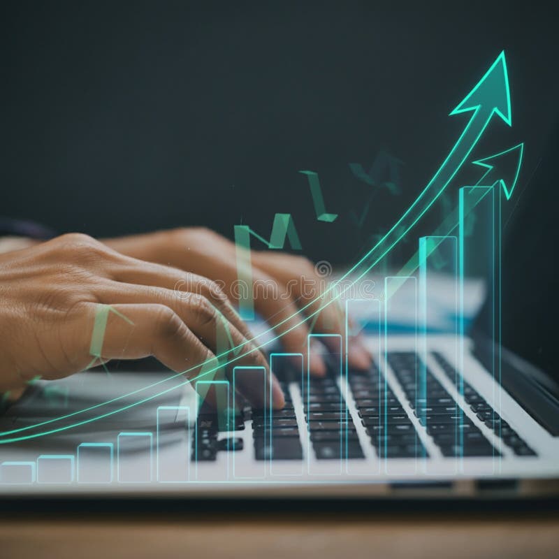 AIGenerated Success Charts & Growth Visuals for Business Designs Stock ...