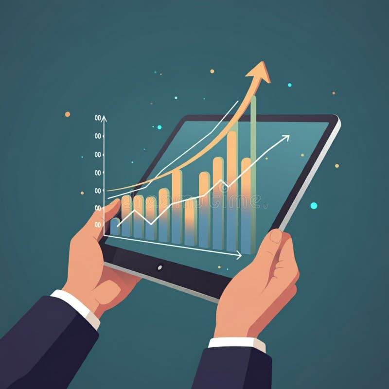 AIGenerated Success Charts & Growth Visuals for Business Designs Stock ...