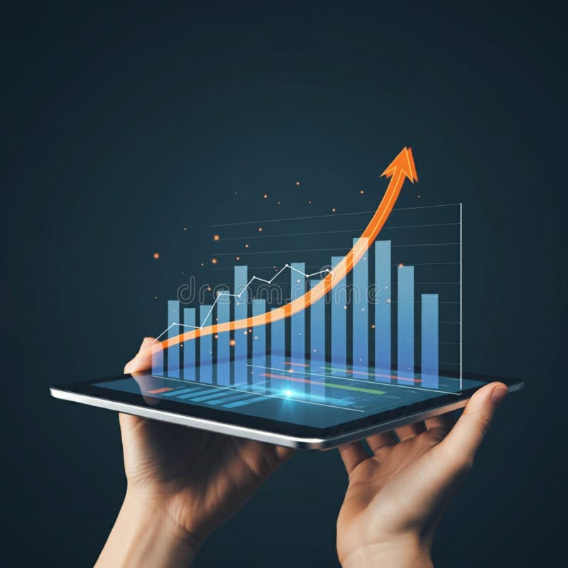 AIGenerated Success Charts & Growth Visuals for Business Designs Stock ...