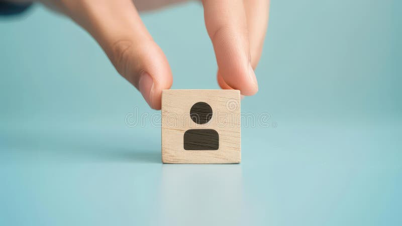 Visualize Recruitment with a Wooden Circle Block, Symbolizing Human ...