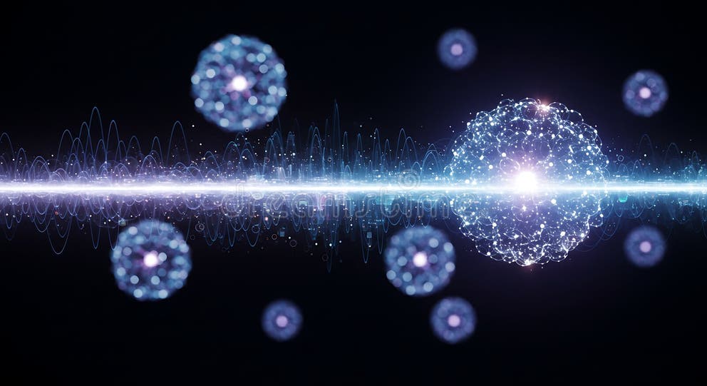 Visualize Sound Waves and Particles in a Stunning Digital Graphic Stock ...