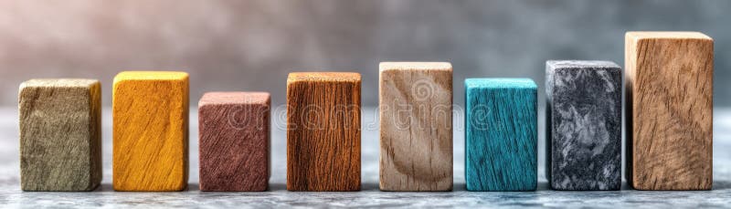 Visualize Success with this Image Featuring Wooden Profit Chart Blocks ...