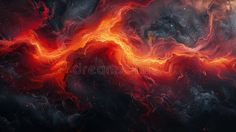 Visualize a Surreal Landscape Dominated by Shades of Black and Deep ...